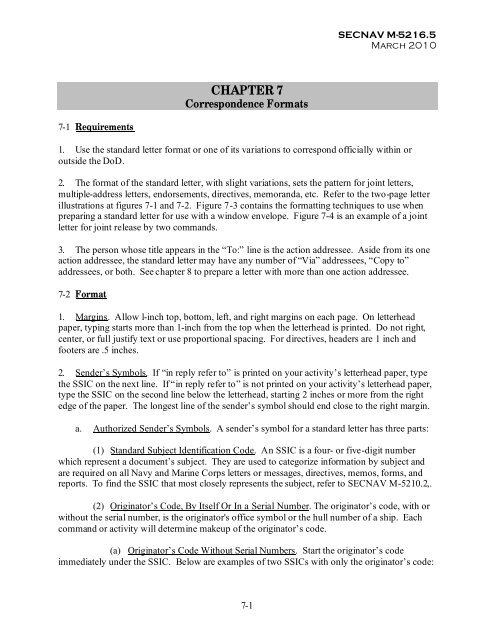 7-1 Requirements CHAPTER