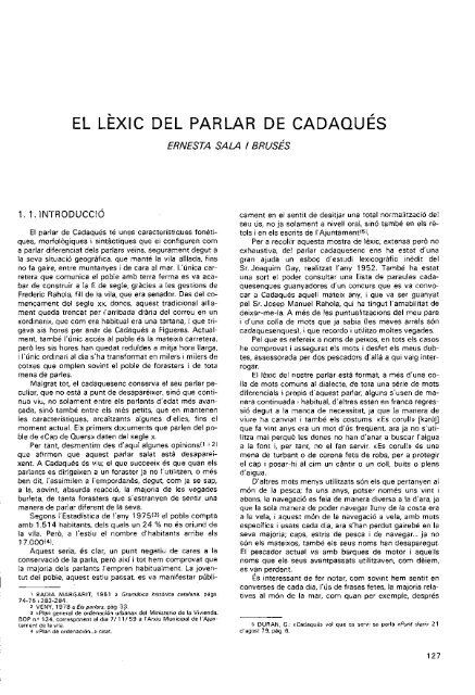 EL LEXIC DEL PARLAR DE CADAQUES
