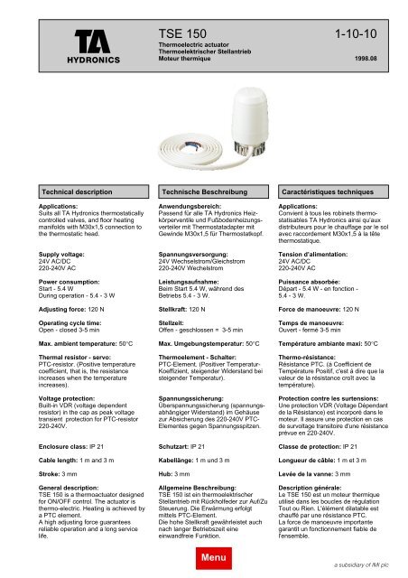 1-10-10 TSE 150 - TA Hydronics