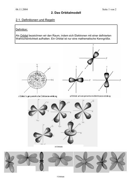2. Das Orbitalmodell 2.1. Definitionen und Regeln - heinrichonline.de