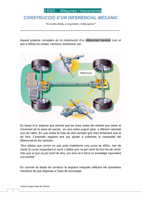 Projecte diferencial mecànic - TEcno
