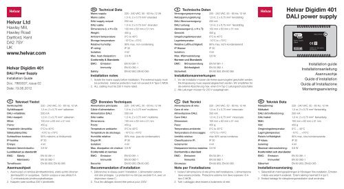 Helvar Digidim 401 DALI power supply