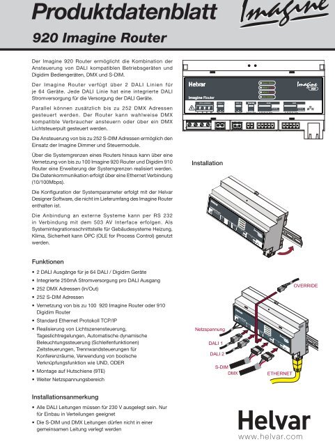 Produktdatenblatt - Helvar