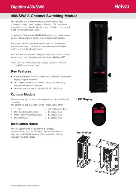 Digidim 458/SW8 - Helvar