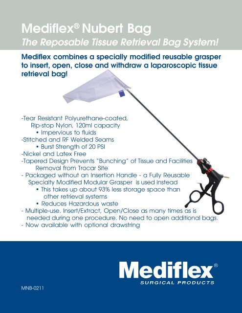 Mediflex® Nubert Bag The Reposable Tissue Retrieval Bag System!