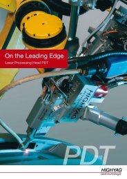 Laserbearbeitungskopf RLSK - HIGHYAG Lasertechnologie