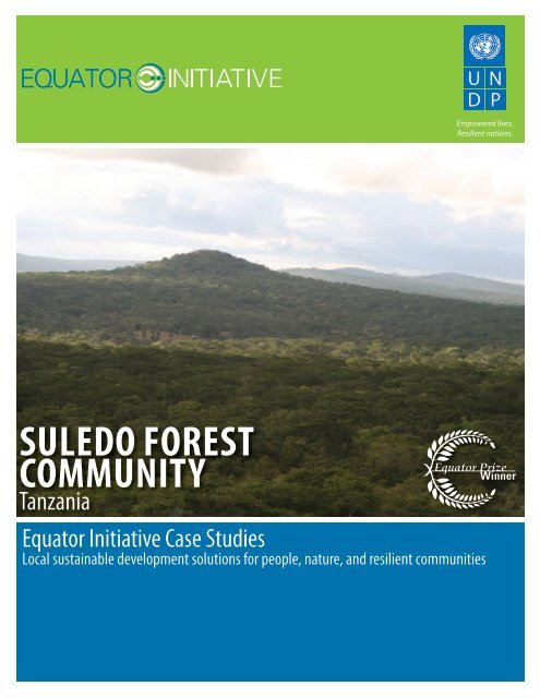 Suledo Forest Community, Tanzania. Equator Initiative