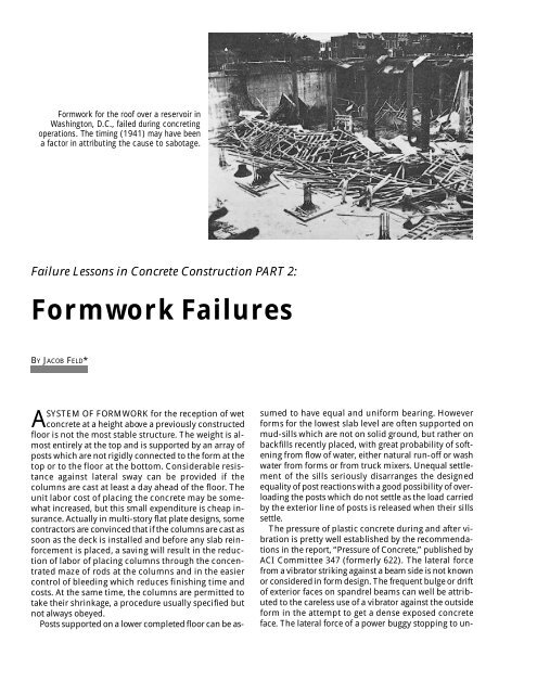 Formwork Failures - Concrete Construction