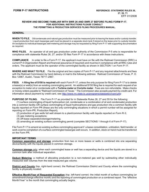 statewide rules 26 - The Railroad Commission of Texas