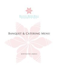 Room Service Menu - Hilton Rose Hall Resort & Spa