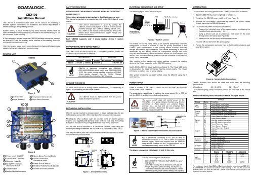 CBX100 Installation manual e - Datasensor