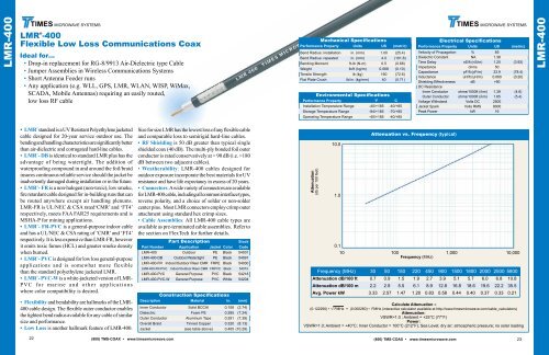 LMR-400 LMR-400 - Times Microwave Systems