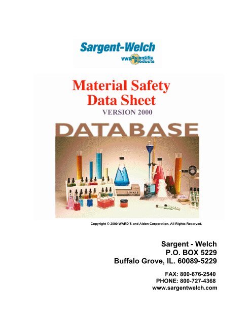 MSDS Header & TOC PM 3 - Toolbox PRO V2