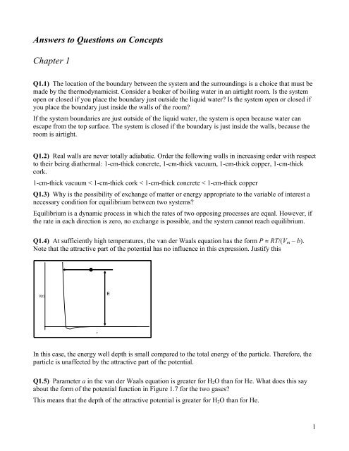 Answers to Questions on Concepts Chapter 1