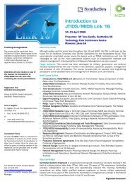 An Introduction to JTIDS / MIDS Link 16 - Synthesys Training