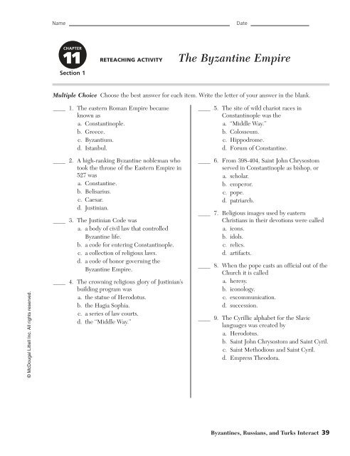 The Byzantine Empire