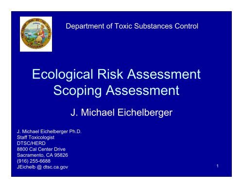 Ecological Risk Assessment