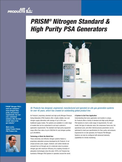 PRISM® Nitrogen Standard & High Purity PSA ... - Air Products