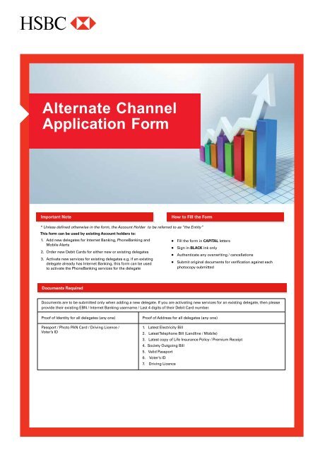 Alternate Channel Application Form (For existing customers ... - HSBC