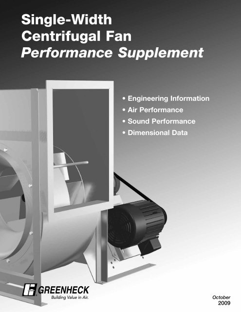 Single-Width Centrifugal Fan Performance Supplement - Greenheck