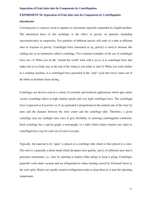 Separation of Fruit Juice into Its Components by Centrifugation ...