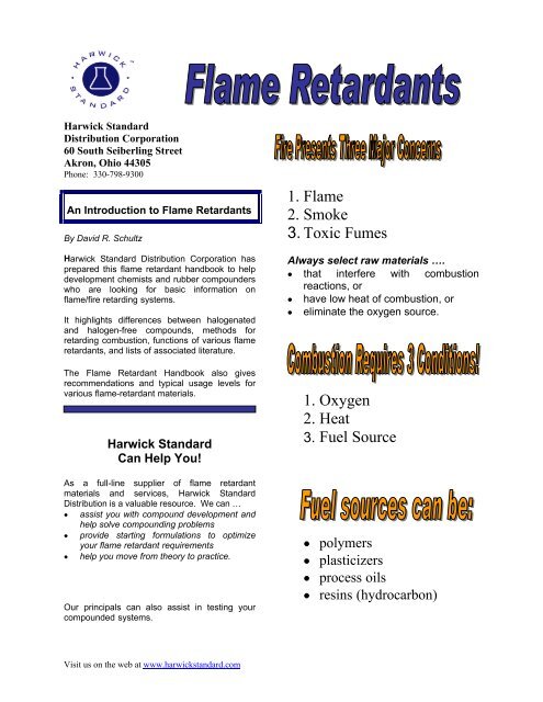 Flame Retardants Handbook - Harwick Standard Distribution