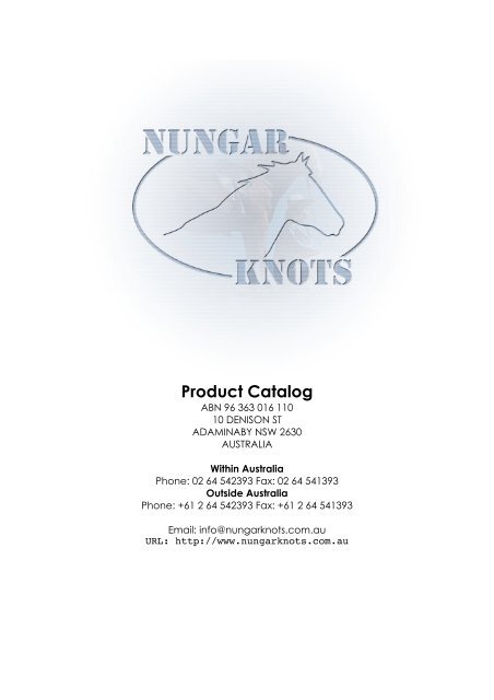 Product Catalog - Nungar Knots