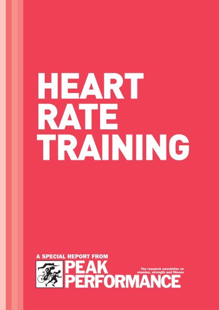 Heart Rate Training (pdf) - Magnolia Track and Field