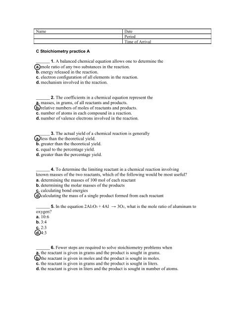 3-17-2008-C-ch9-stoich-practiceA-answered
