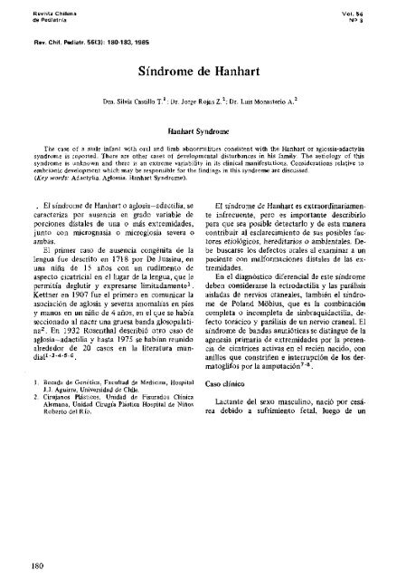 Sindrome de Hanhart - SciELO