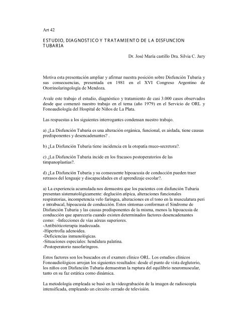 Estudio, diagnóstico y tratamiento de la disfunción tubaria - asalfa Estudio, diagnóstico y tratamiento de la disfunción tubaria - asalfa