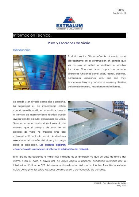 Información Técnica. - Extralum