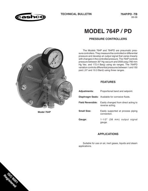 MODEL 764P / PD - Cashco, Inc.