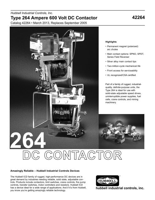 DC CONTACTOR - Hubbell Industrial Controls
