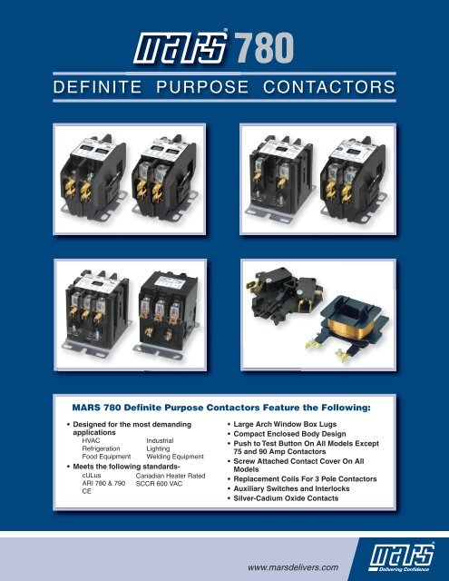 DEFINITE PURPOSE CONTACTORS - MARS Motors & Armatures