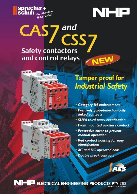 Safety Contactors and Control Relays - NHP