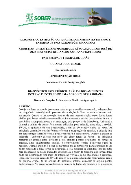 diagnóstico estratégico - AgEcon Search