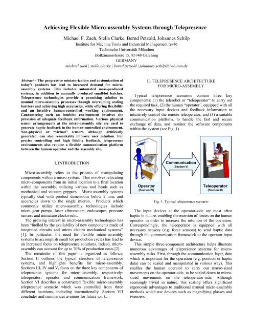 Preparation of Papers in a Two-Column Format for the ... - iwb - TUM