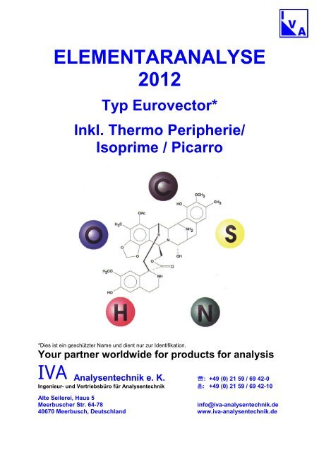 ELEMENTARANALYSE 2012 IVA - IVA-Analysentechnik