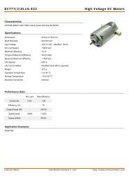 DC751(2)LSG-022 High Voltage DC Motors - Johnson Electric