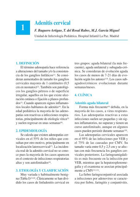 1. Adenitis cervical - Asociación Española de Pediatría