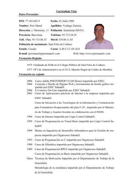 Currículum Vitae Datos Personales DNI: 77.103.682-T Fecha: 01 ...