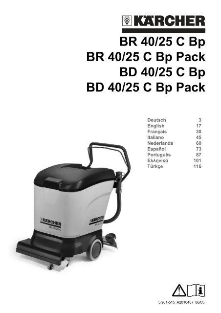 BR 40/25 C Bp BR 40/25 C Bp Pack BD 40/25 C Bp BD 40 ... - Kärcher