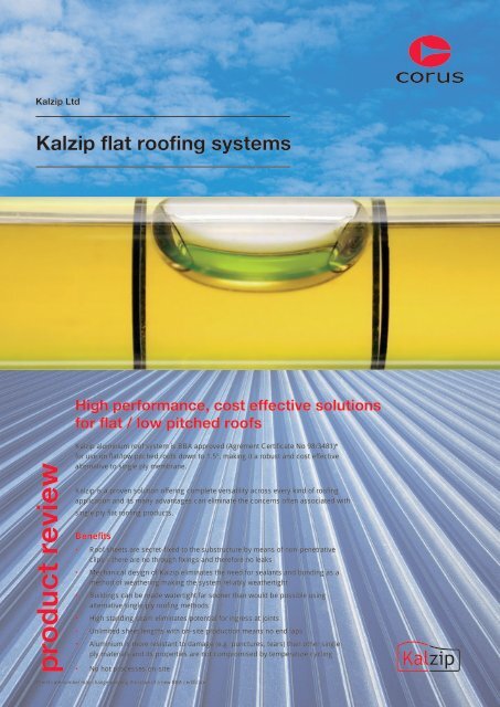 Kalzip flat roofing systems