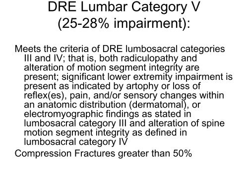 DRE Lumbar