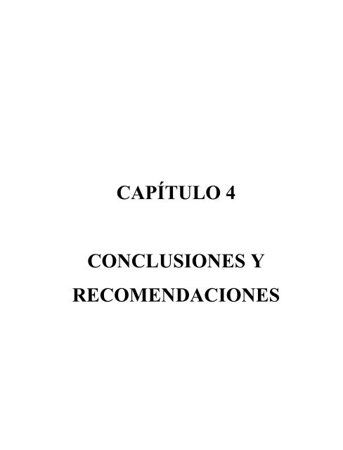 capítulo 4 conclusiones y recomendaciones - Repositorio Digital EPN