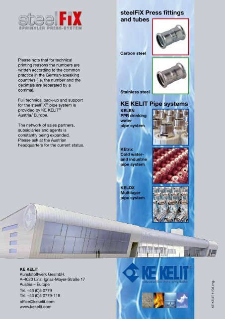 KE KELIT Pipe systems