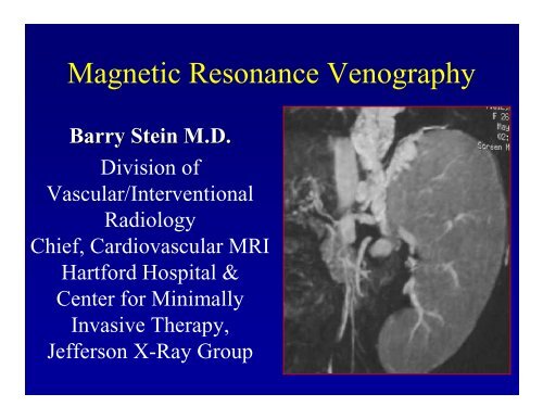Magnetic Resonance Venography