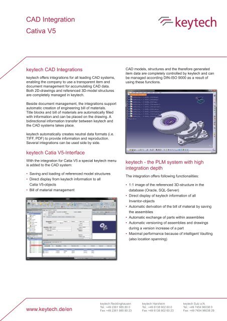 Data Sheet - CATIA interface