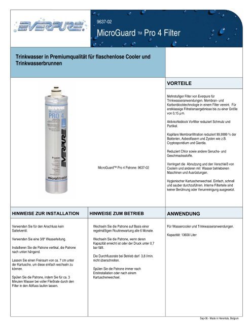 MicroGuard TM Pro 4 Filter - Acquatico